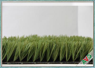中国 サッカー競技場の人工的な草地の緑+青リンゴ色のPEの単繊維 販売のため