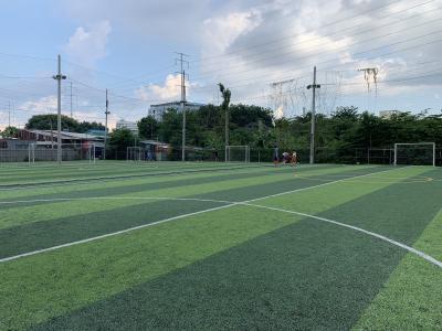 Cina Il calcio artificiale verde di Cesped erba l'altezza di 40mm di rinforzo in vendita