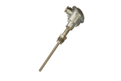 China High Precision Pipe Temperature Sensor with Threaded Installation for -196 to 450℃ Range for sale