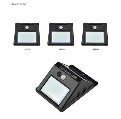Cina Luce alimentata solare della parete del sensore di moto di PIR LED, luci solari fissate al muro del giardino in vendita