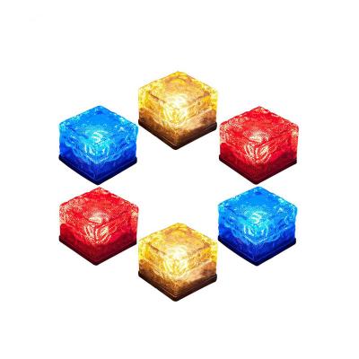 China Environmental Friendly Solar Powered LED Ground Lights Creative Cube Rock Stone Shape for sale
