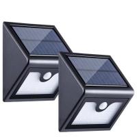 China Outdoor Solar Powered LED Wall Light CDS Night Sensor For Courtyard Pathway for sale