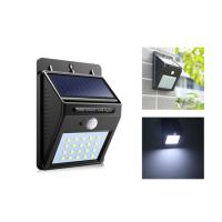 China Pir Motion Sensor 200LM Solar Powered LED Wall Light Cool White for sale
