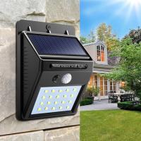 China Pir Motion Sensor 200LM Solar Powered LED Wall Light Cool White for sale