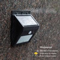 China Pir Motion Sensor 200LM Solar Powered LED Wall Light Cool White for sale