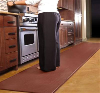 Cina Stuoia decorativa professionale Brown di comodità di Anti-Affaticamento delle stuoie del pavimento della cucina in vendita
