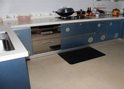 Cina Cuscinetto lavabile di cuoio nero del pavimento della cucina delle stuoie di affaticamento del PVC anti, personale in vendita
