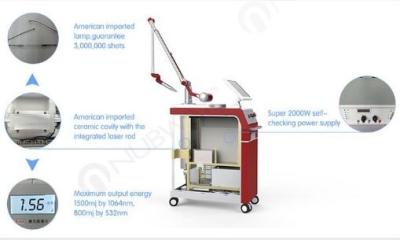 China High quality q switched nd yag laser tattoo removal/laser carbon peeling machine for sale