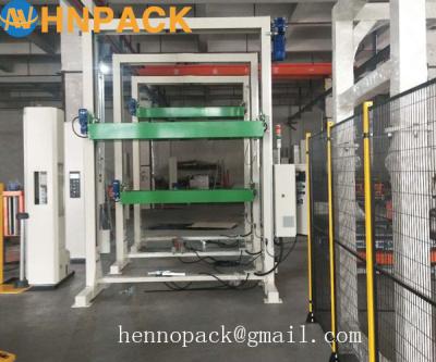 China Automatic Pallet Stretch Wrapper With Top Foil Applicator For The top Film Cover for sale