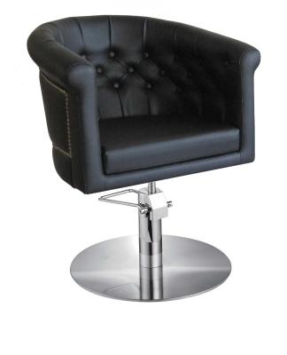 China Newest used hair styling chairs sale;black barber chair with stainless steel base;hydraulic barber chair for sale for sale