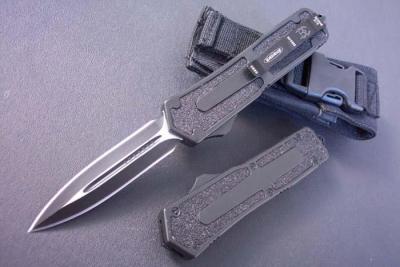 China Microtech knife double blade (black) for sale