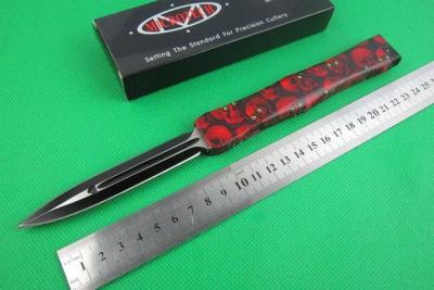 China Microtech knife S30 double blade (red) for sale