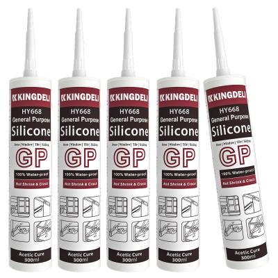 Cina Oem 280ml sigillante di silicone acetico sigillante adesivo trasparente in vendita