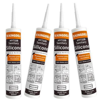 China High Quality Acetic Cure Adhesive Silicon RTV Transparent Glass Sealant à venda