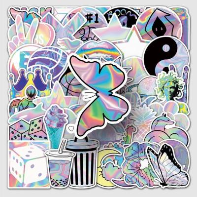 China Custom Decorative Holographic Stickers Sheets for Gift Brands for sale