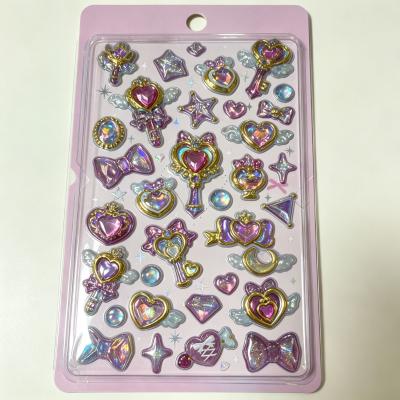 China Glitter PVC Foam Sticker 3D Puffy Stickers Raised Gold Foil Bubble Stickers For Kids for sale