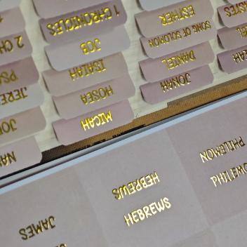 China 3D Letter Bible Index Tab Custom Designs Durable For Wide Range Application for sale