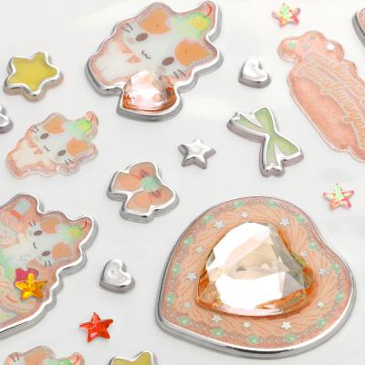China Custom Diamond 3D Candy Stickers Sparkle Gem For Kids DIY Crafts Decoration OEM ODM for sale