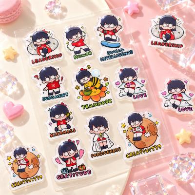 China Custom 3D Cartoon Epoxy Stickers with Clear Glossy Finish for sale