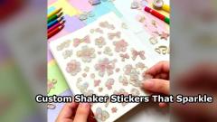 Custom Shaker Glitter Stickers for Premium Branding