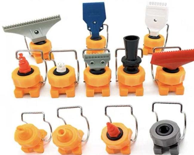 adjustable clamp plastic nozzle with  ss nozzle tip or quick connect nozzle