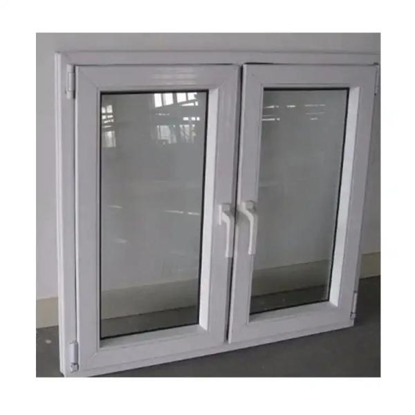 Quality Double Glazed Windproof Glass Casement Window With Mosquito Screen PVC / UPVC for sale