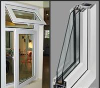 China White PVC Tempered Glass Awning Window Double Glazed Customized for sale