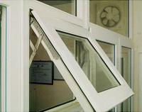 China Awning Plastic PVC Window Automatic Top Hung Double Glazed Windows for sale