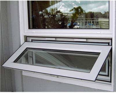 China Heat Insulated Vertical PVC Windows White Double Glazed Awning Windows for sale