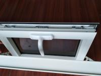 China Awning Plastic PVC Window Automatic Top Hung Double Glazed Windows for sale