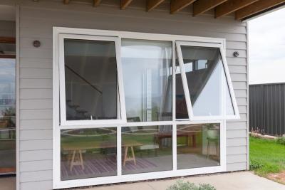 China Europese stijl PVC luifel met open venster UPVC dubbelglas Te koop