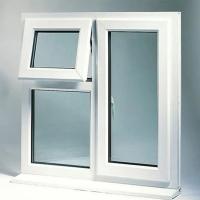 China Conch Profile Plastic PVC Awning Window Clear Double Tempered Glass Window for sale