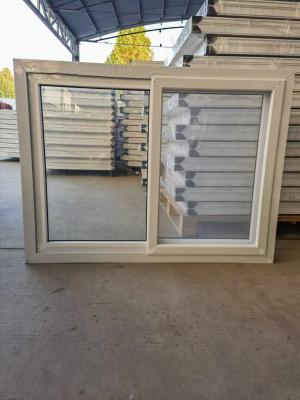 China Glass PVC Sliding Window And Door White Frame Double Glazed Balcony Windows for sale