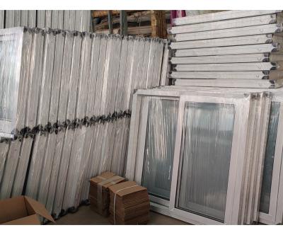 China Glass PVC Sliding Window And Door White Frame Double Glazed Balcony Windows for sale