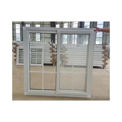 China Chinese Top Hardware UPVC Sliding Windows Custom Grill Design With Mosquito Net for sale