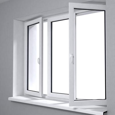 Waterproof Pvc Double Glass Casement Window Plastic Patio French Casement Swing Window