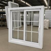 China Customizable UPVC Sliding Window with Tempered Glass Options for sale