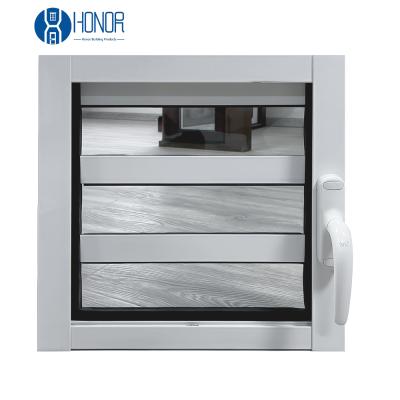 China Standard Aluminium Glass Shutter Louver Window With Mosquito Net for sale