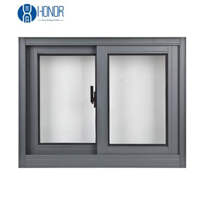 Китай Коммерческое терморазрывное алюминиевое раздвижное окно для кухонь ресторанов с двойным ламинированным стеклом продается