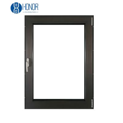 China Commercial Grade Modern Aluminum Casement Window Double Glazed Laminated Tempered for Restaurant Kitchen Entry for Commercial for sale
