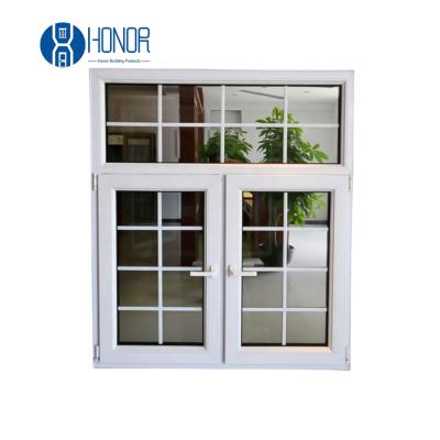 China High Quality PVC/UPVC Casement Glass Window with Double Glazed & Mosquito Net & Laminated Glass for Kitchen Restaurant Use for sale