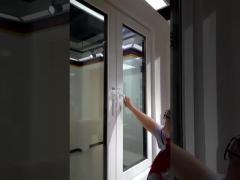 UPVC / PVC διπλό γυαλί κλίση και στροφή παράθυρα διπλό γυαλί προς τα μέσα άνοιγμα
