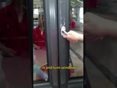 Janela de cinza escuro inclinação e virar UPVC Janela de vidro duplo temperado substituição