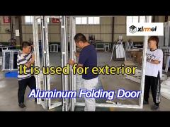 Customized Aluminium Folding Glass Door For Balcony With Double Triple Glazing