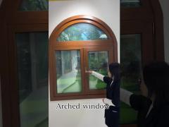 Houten kleur dubbel geglazuurd UPVC Tilt Turn Window voor huis Europese stijl