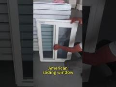 American Style Upvc windows Popular Design Vinil Single Sliding Window e Fixed Window Custom
