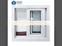 Hurricane Impact & Wind Resistant PVC/UPVC Sliding Windows for Residential House, Courtyard & Leisure Facilities