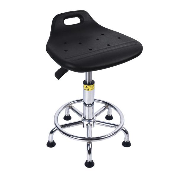 Quality SGS Adjustable Industrial Anti Static Lab Chair Pu Foam Rolling Saddle Stool for sale