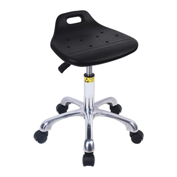 Quality SGS Adjustable Industrial Anti Static Lab Chair Pu Foam Rolling Saddle Stool for sale