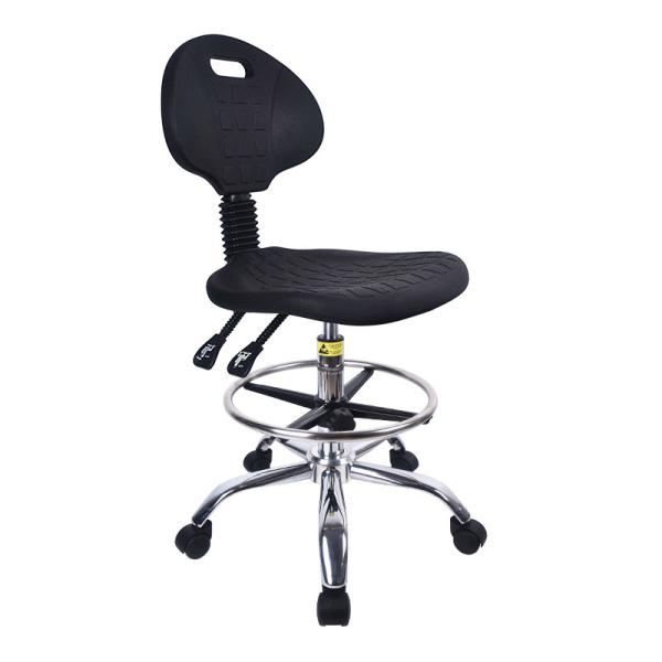 Quality Black PU Foam Anti Static Lab Chair Esd Lab Chair With Backrest for sale